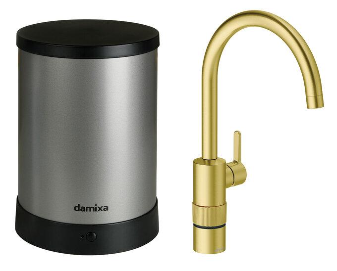 Silhouet Mat messing PVD Instant 4 kokendwaterkraan [https://damixa.nl]